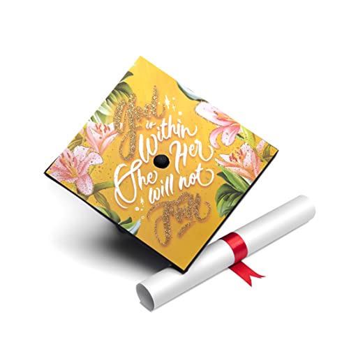 Once Upon A Time Graduation Cap Topper with Flowers, Grad Cap - Want It All