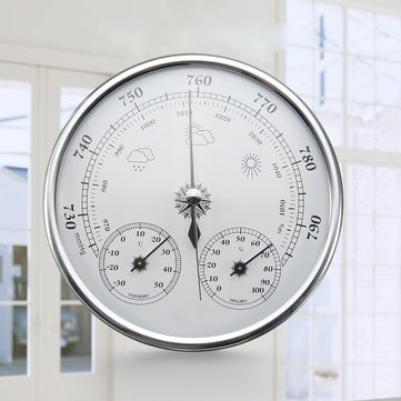 Wall Hanging Weather Forecast Thermometer Hygrometer Air Pressure Meter ...