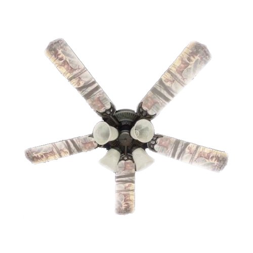 Ceiling Fan Designers Ceiling Fan, Deer Buck Doe Hunting, 52" : Amazon ...