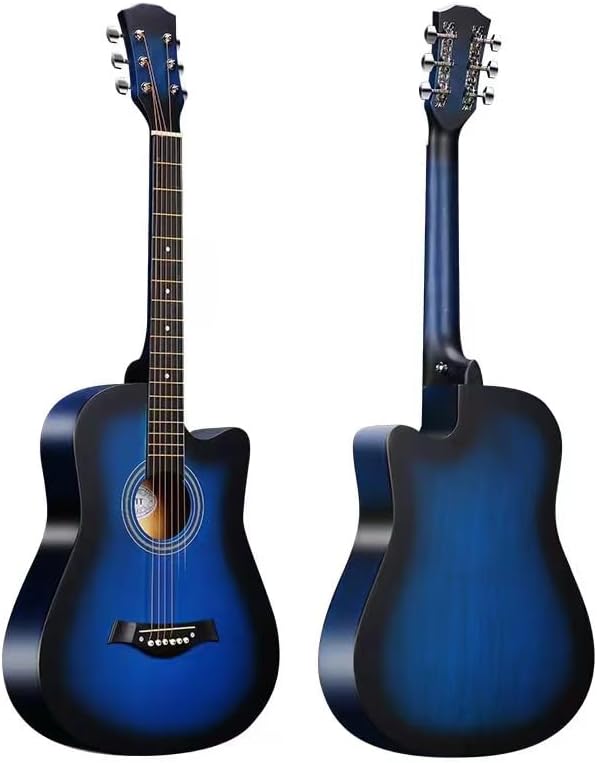 38 Inch Full Size Acoustic Guitar Classical Cutaway Design Hardwood ...