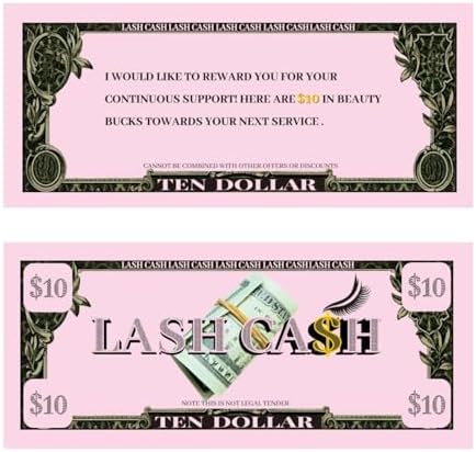 Amazon.com: Mocomfor Lash Gift Certificates, Lash Cash Coupon Voucher ...