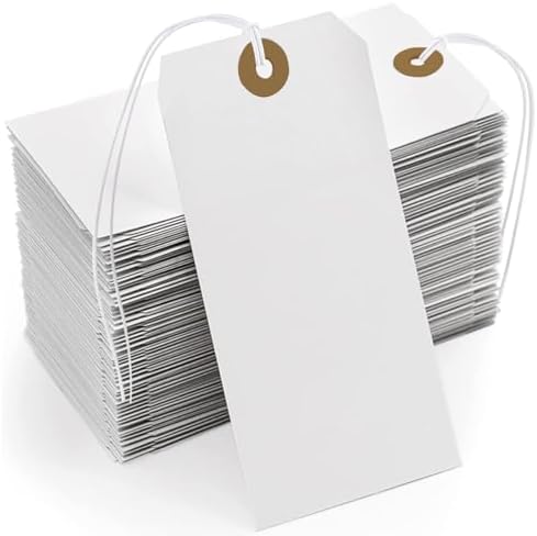 Amazon.com : Nogeqi 100 Pcs Large White Price Tags with String Attached ...