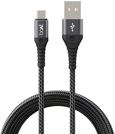 boAt Rugged V3 Extra Tough Unbreakable Braided Micro Usb Cable 1.5 ...