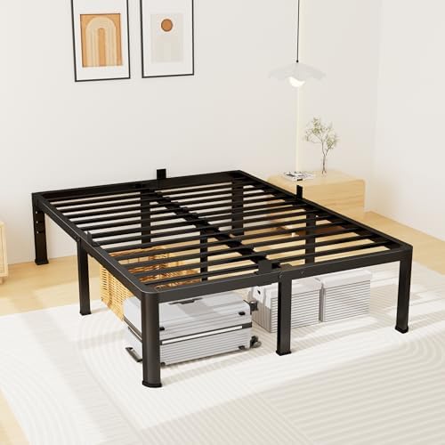 Amazon.com: Superay 16 Inch King Size Metal Platform Bed Frame with ...