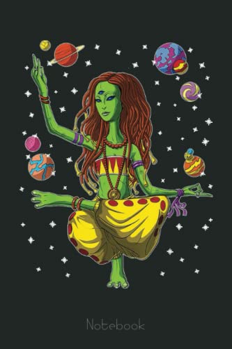 『Hippie Alien Yoga Zen Meditation Psychedelic Spiritual Women Notebook ...