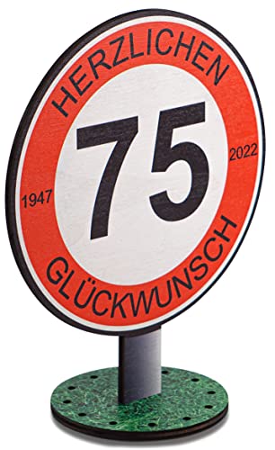 DARO Design - Verkehrsschild 75 Jahre Herzlichen Glückwunsch - 20cm ...