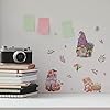 CRASPIRE 8 Sheets Gnome Window Stickers Flower Window Clings Self ...