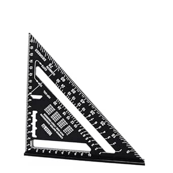 WEITARI 7 inch Rafter Square Triangle Ruler Angle Ruler Aluminum Alloy ...