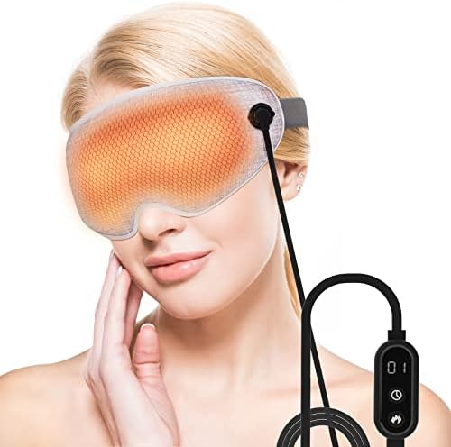 Amazon.com: Heated Sleep Eye Mask for Wireless Battery, 3D Blackout ...