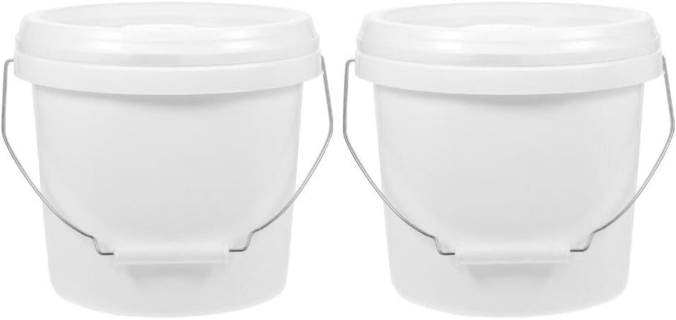 Amazon.com: 2pcs Painting Bucket Round Bucket Paint Bucket Outdoor ...