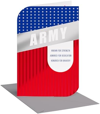 Amazon.com: American Greetings Patriotic Thank You Card for Army ...