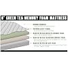 Amazon.com: Excel Sleep 8" Green Tea Memory Foam Mattress, Medium Firm ...