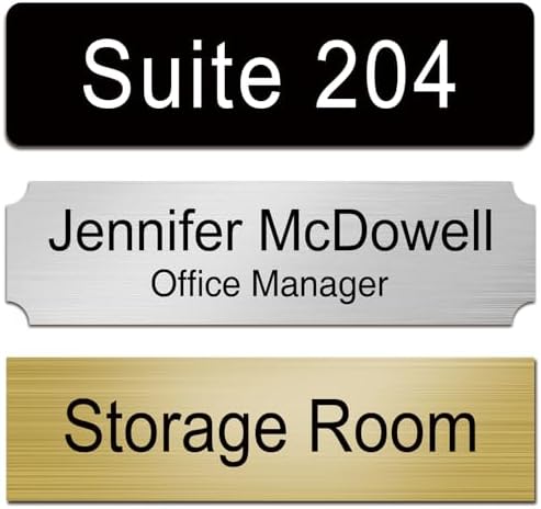 SINYUDUN Custom Office Engraved Name Plate for Door or Wall Sign ...