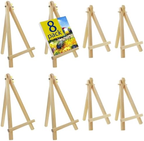 Amazon.com: 8 Pack Wooden Easel, Small Easels for Display, Mini Easel ...