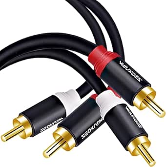 ZEQKULW 2-RCA Audio Cable 12 ft 2RCA Male to 2RCA Male Stereo Dual RCA ...