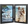 Amazon.com - Lavezee 5x7 Double Picture Frames with Glass, Black ...