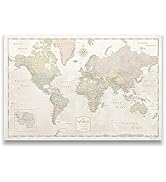 Amazon.com: Conquest Maps World Travel Map with Pins Deep-Sea Drift ...