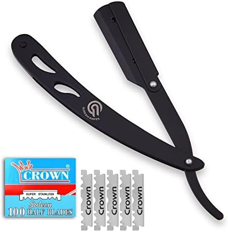Amazon.com: QURESHI KNIFES Stainless Steel Straight Edge Barber Razor a ...
