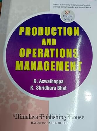 Buy Production And Operations Management-Third Revised Edition Book ...