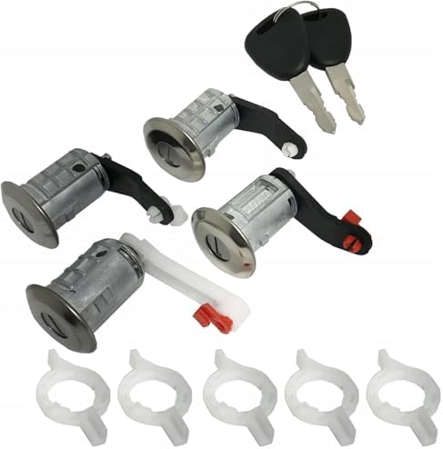Bohaner 7701470944 7701470945 Car Door Lock Cylinder Barrel Set with 2 ...