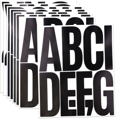 5 Inch Large Vinyl Letter Stickers, 6 Sheets Self Adhesive Alphabet ...