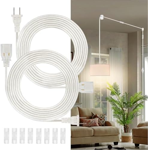 Amazon.com: 2 Pack Clear Extension Cord, 9 FT Extension Cords, UL ...