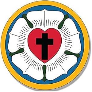 Amazon.com: 3 Pack Reflective Round Lutheran Church Logo Sticker ...