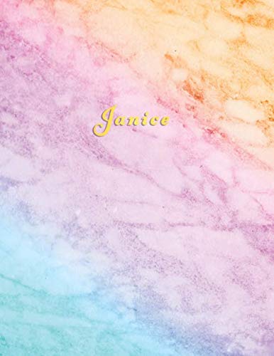 Janice: Personalized college ruled composition book journal for girls ...