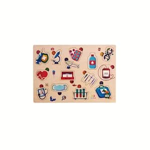 XH TOYS Wooden Puzzle Power Tools Jigsaw Puzzles Realistic Educational ...