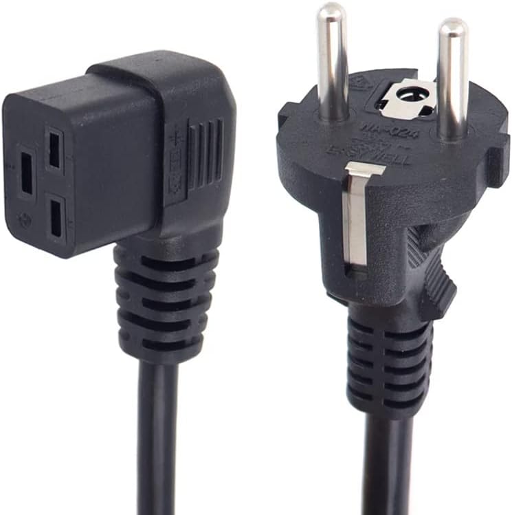 Amazon.com: Toptekits CEE7/7 European Schuko to Right Angled IEC C19 ...