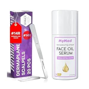 Amazon.com: MyMed Dermaplaning Oil & 14R Disposable Dermaplane Razor ...