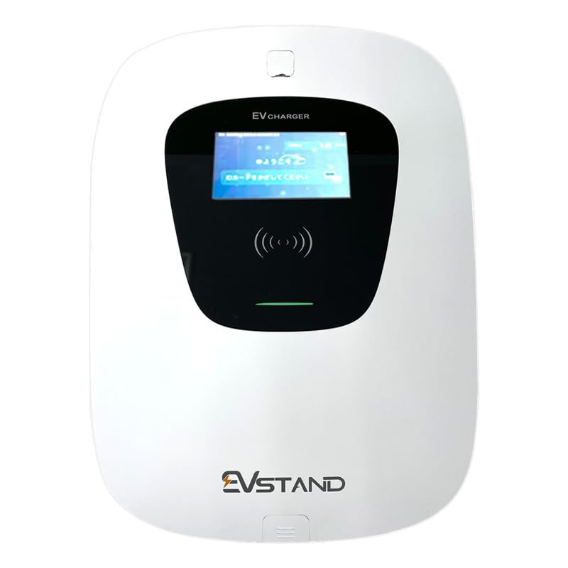 Amazon.co.jp: EVstand EV充電器 3kW/6kW AC200V Type1普通充電器壁掛型 認証カード付 電気自動車・PHEV用 (ホワイト) : 車＆バイク
