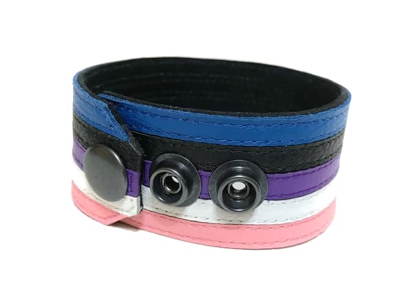 Amazon.com: Genderfluid Pride Leather Bracelet Cuff Gender Fluid ...