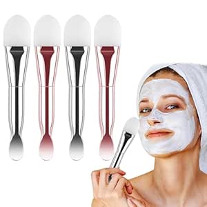 Amazon.com: 4 PCS 2 in 1 Face Mask Brush, Silicone Face Mask Applicator ...
