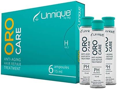 Amazon.com: UNNIQUE Oro Care Post-Treatment Hair Care Ampoules ...