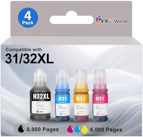 Amazon.com: 32XL Black Ink Bottles Compatible Replacement for HP Smart ...