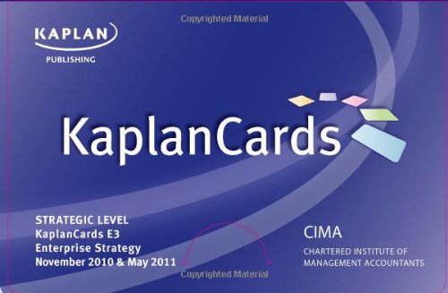 Enterprise Strategy - Kaplan Cards: Paper E3: CIMA: 9781847109019 ...