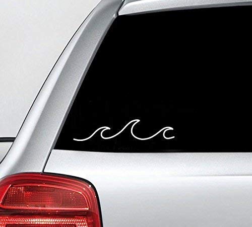 Amazon.com: Wave Cute Simple - Vinyl Decal - Car Phone Helmet Bumper ...