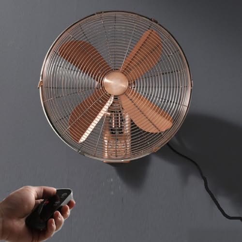 Amazon.com: Metal Retro Wall Fan,3 Speed Mechanical / Remote Control ...