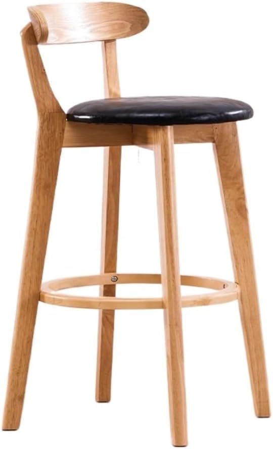 YGDYFDC Bar Stool, Solid Wood, High Back, Bar Stool for Reception ...