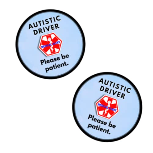 Amazon.com: Autistic Driver Alert Safety Window Decal Set of 2 : Home ...
