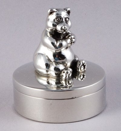 Amazon.com : Four Points Pewter Tooth Box with Bear : Baby Keepsake ...