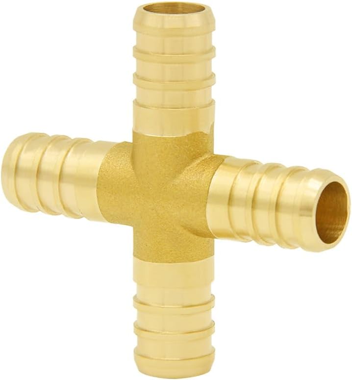 Amazon.com: Hooshing 3/4" Pex Fitting 4 Ways Crimp Brass Pipe Fittings ...