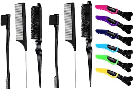 Amazon.com : Rat Tail Combs, Hair Clips for Styling and Sectioning ...