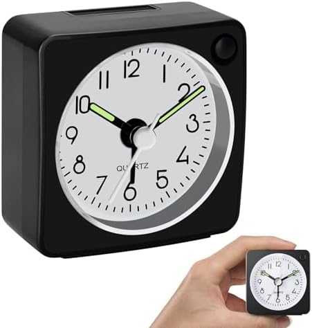 Travel Alarm Clock with Snooze and Light Function, Ultra Small and ...