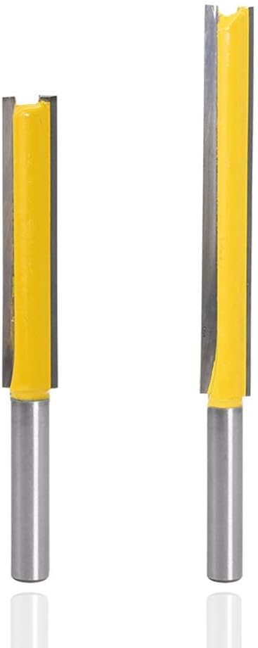 Bestgle 2pcs 1/4" Shank Straight Router Bits, 2" & 3" Extra Long Two ...