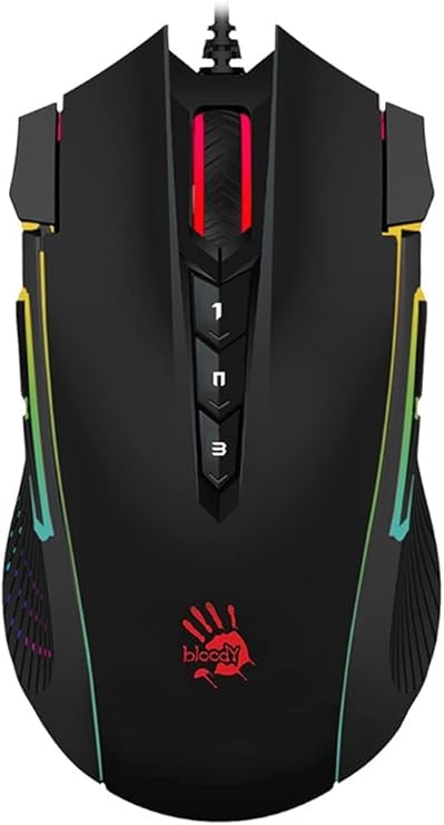 Amazon.com: Bloody J90s RGB Gaming Mouse, High Precision 8000 CPI, 150 ...