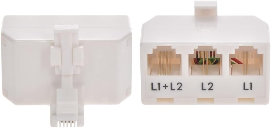 Amazon.com: Cable Central LLC RJ11 6P4C Line Splitter, Line1/Line2 ...