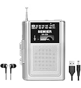 Amazon.com: SEMIER Portable Cassette Player Recorder AM FM Radio ...