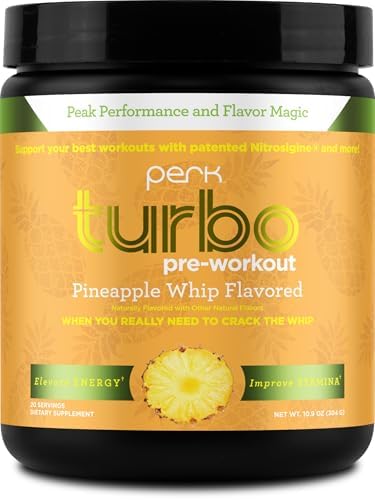 Amazon.com: Perk Turbo Pre-Workout Pineapple Whip Flavored (20 Servings ...